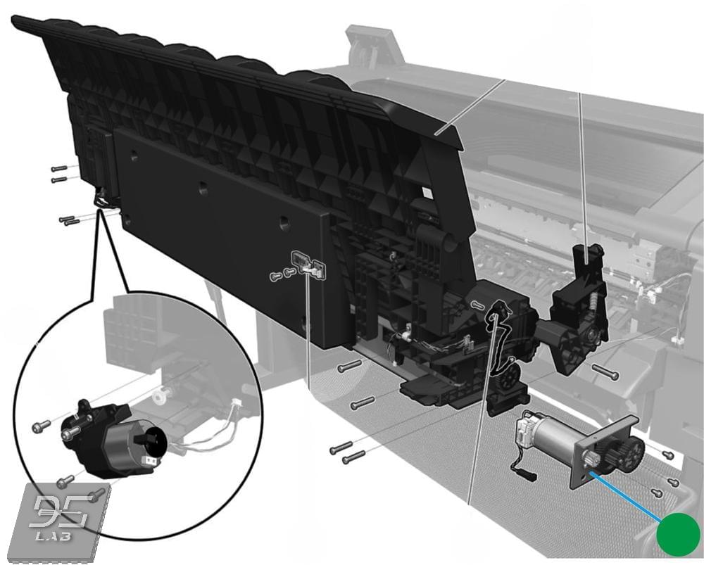 Купить HP CR357-67043 Мотор укладчика DesignJet T920 - T3500 в Москве ...